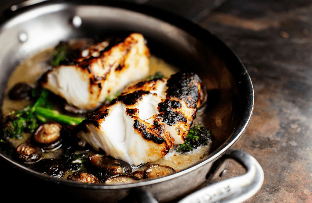 Miso Roasted Black Cod with Shiitake Mushrooms and Broccolini – Alaskan ...