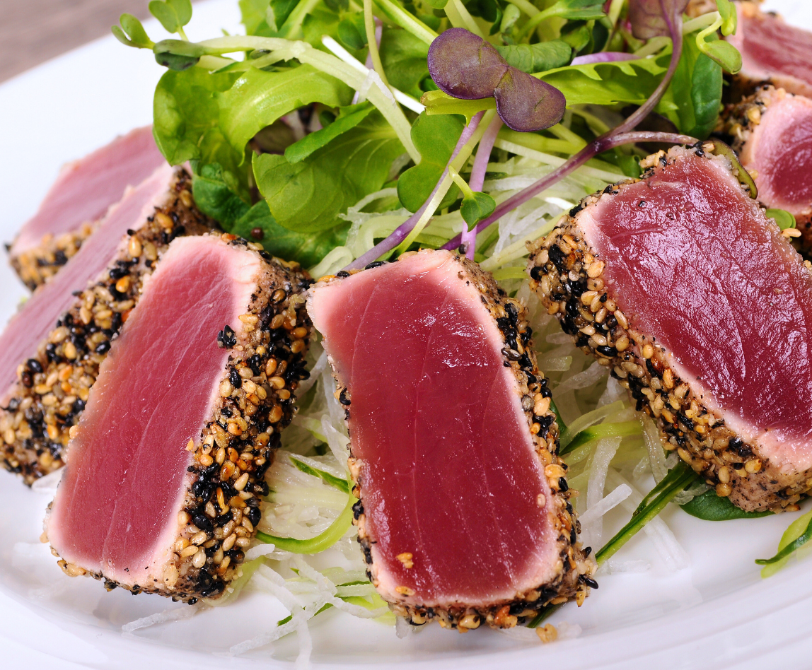 Sesame Coated Tuna Steak – Alaskan King Crab Co.